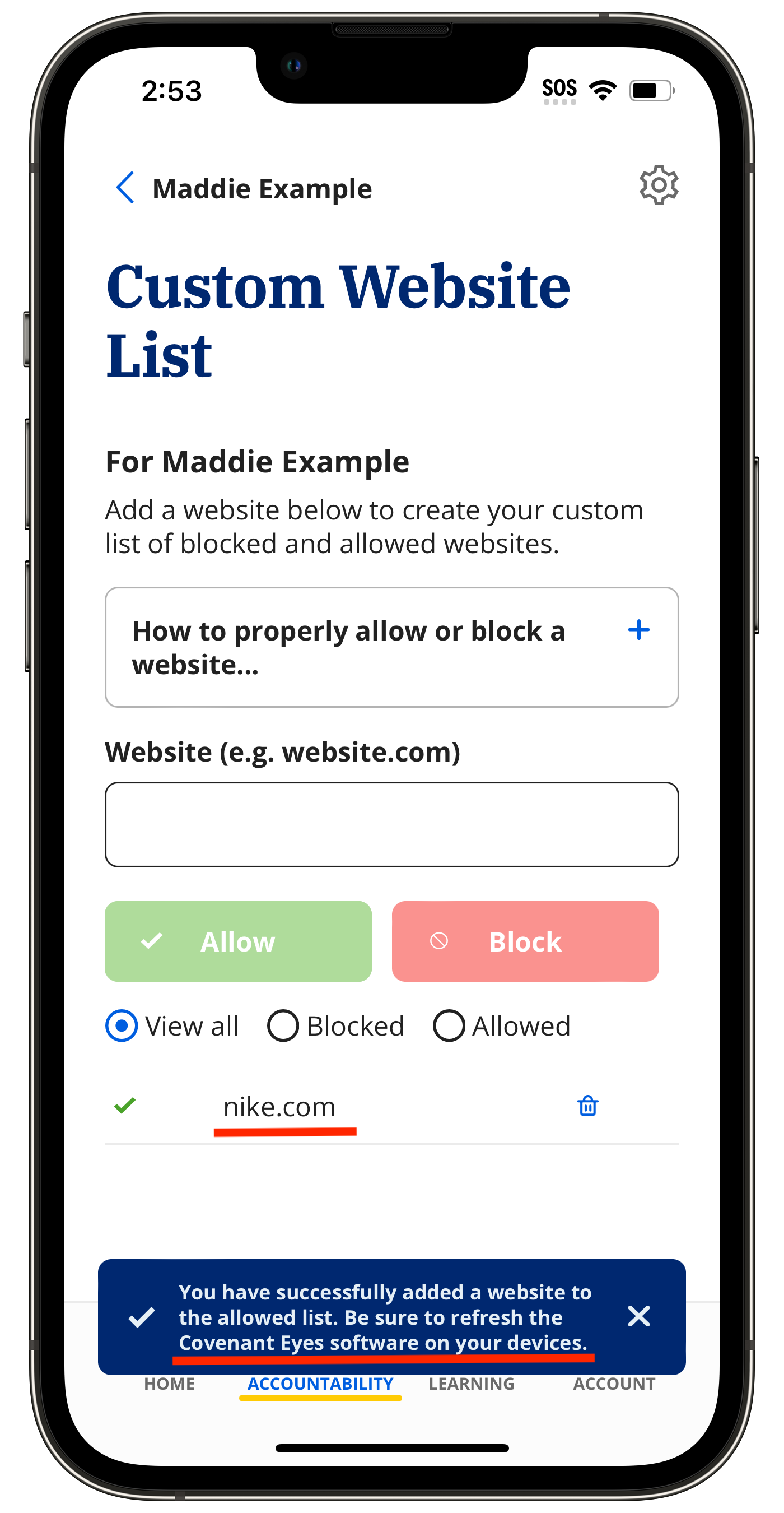 How do I allow a website with the Custom Website List? – Covenant Eyes ...