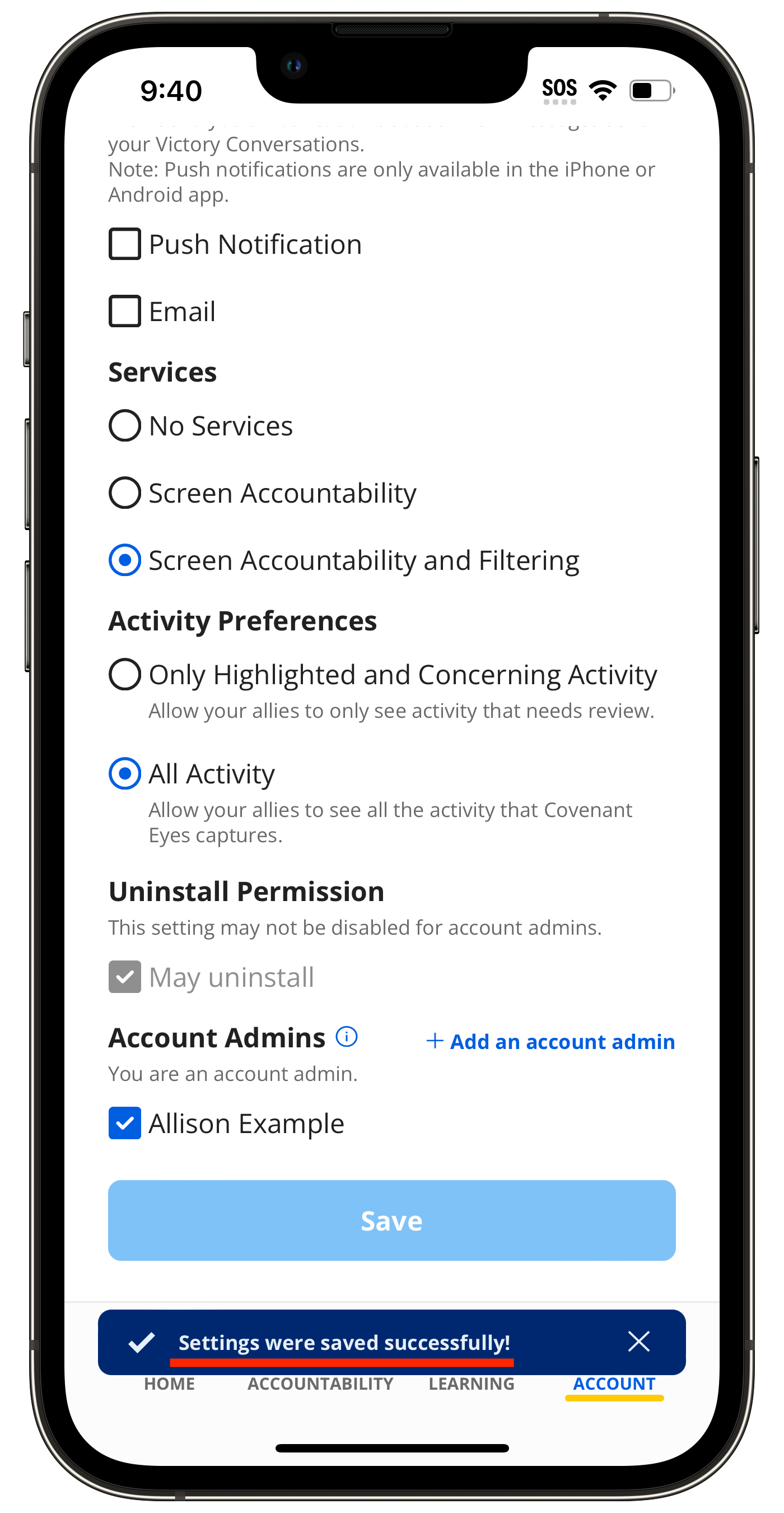 How do I change my Check-in Reminder Frequency notification settings ...