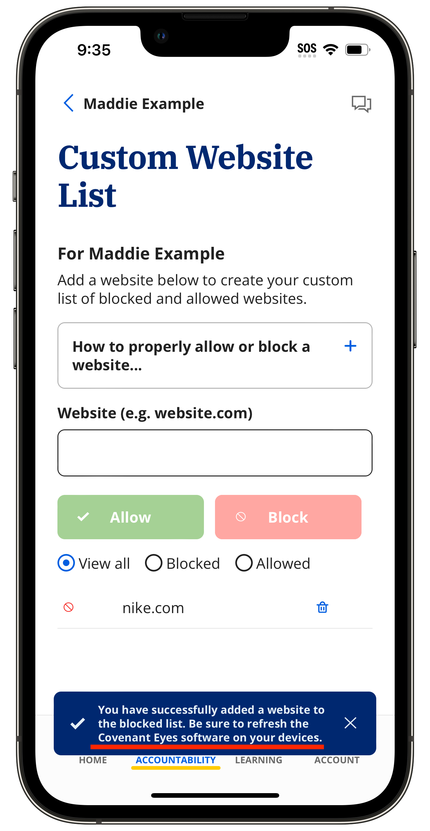 How do I block a website with the Custom Website List? – Covenant Eyes ...