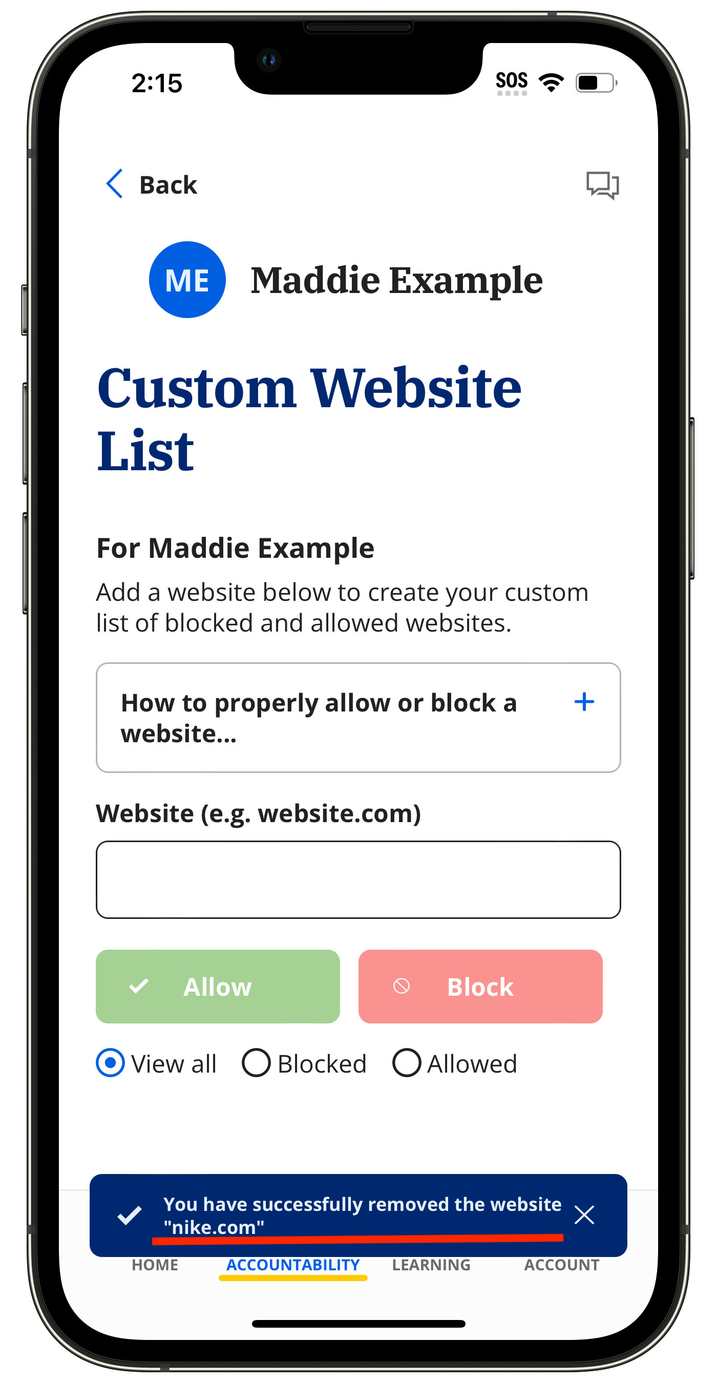 How do I remove a website from the Custom Website List? – Covenant Eyes ...