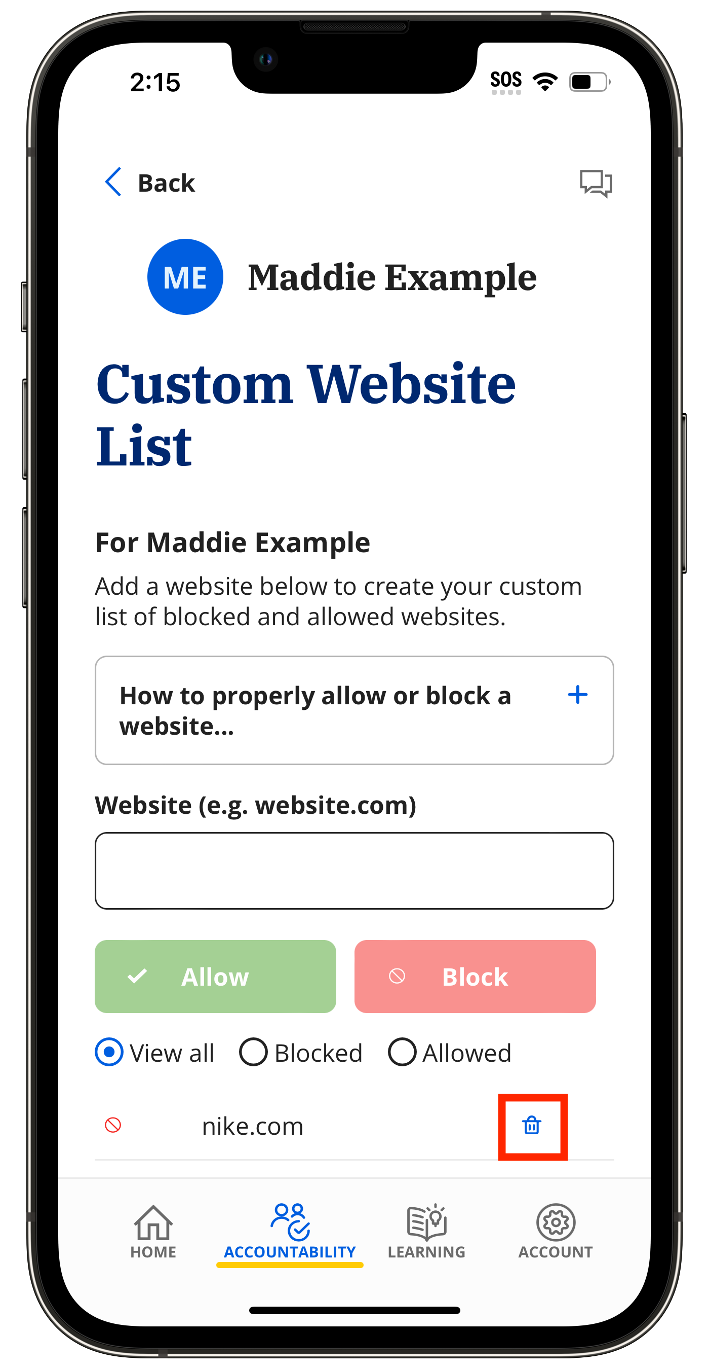 How do I remove a website from the Custom Website List? – Covenant Eyes ...