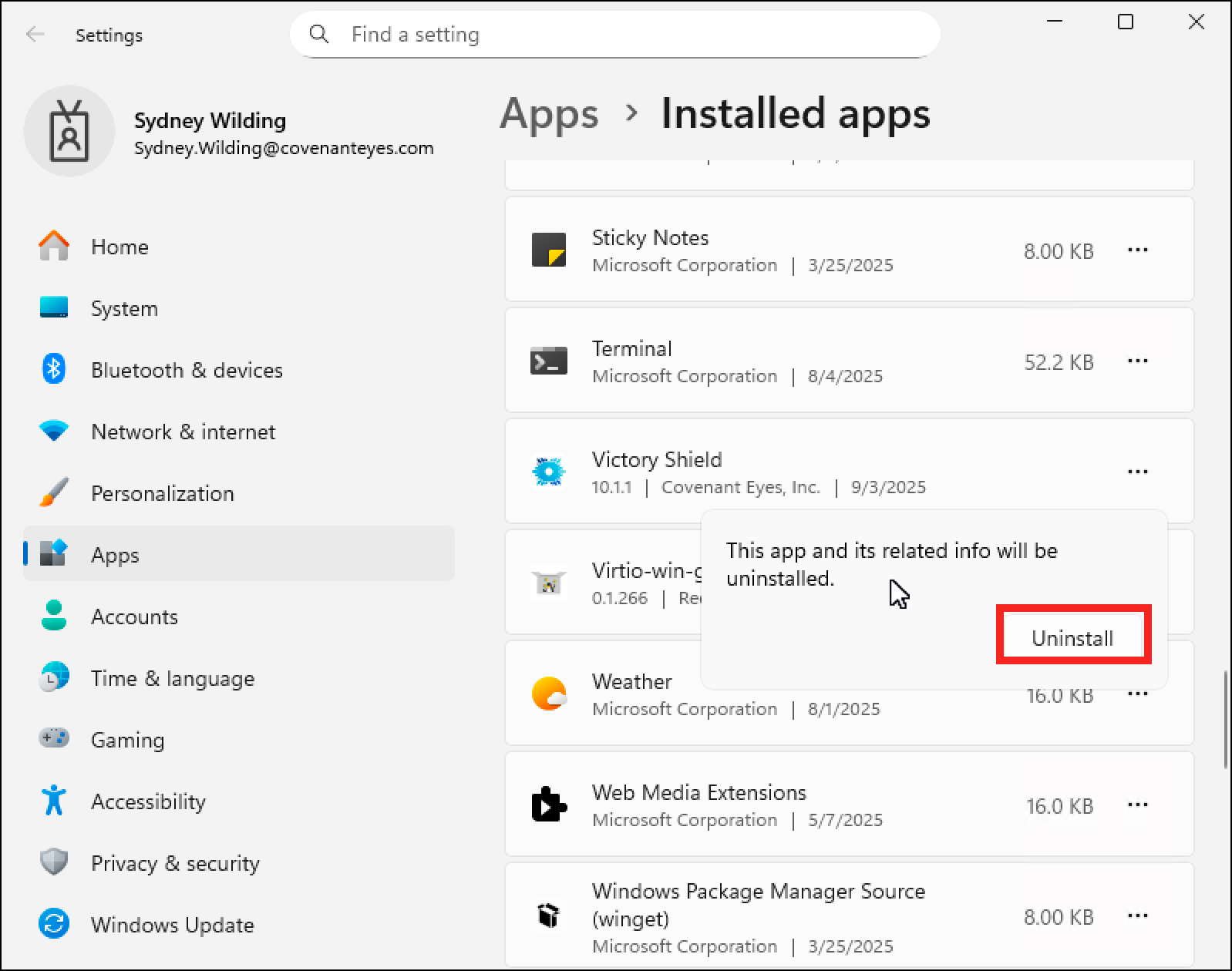 How do I uninstall Victory Shield™ on a Windows computer? – Covenant ...