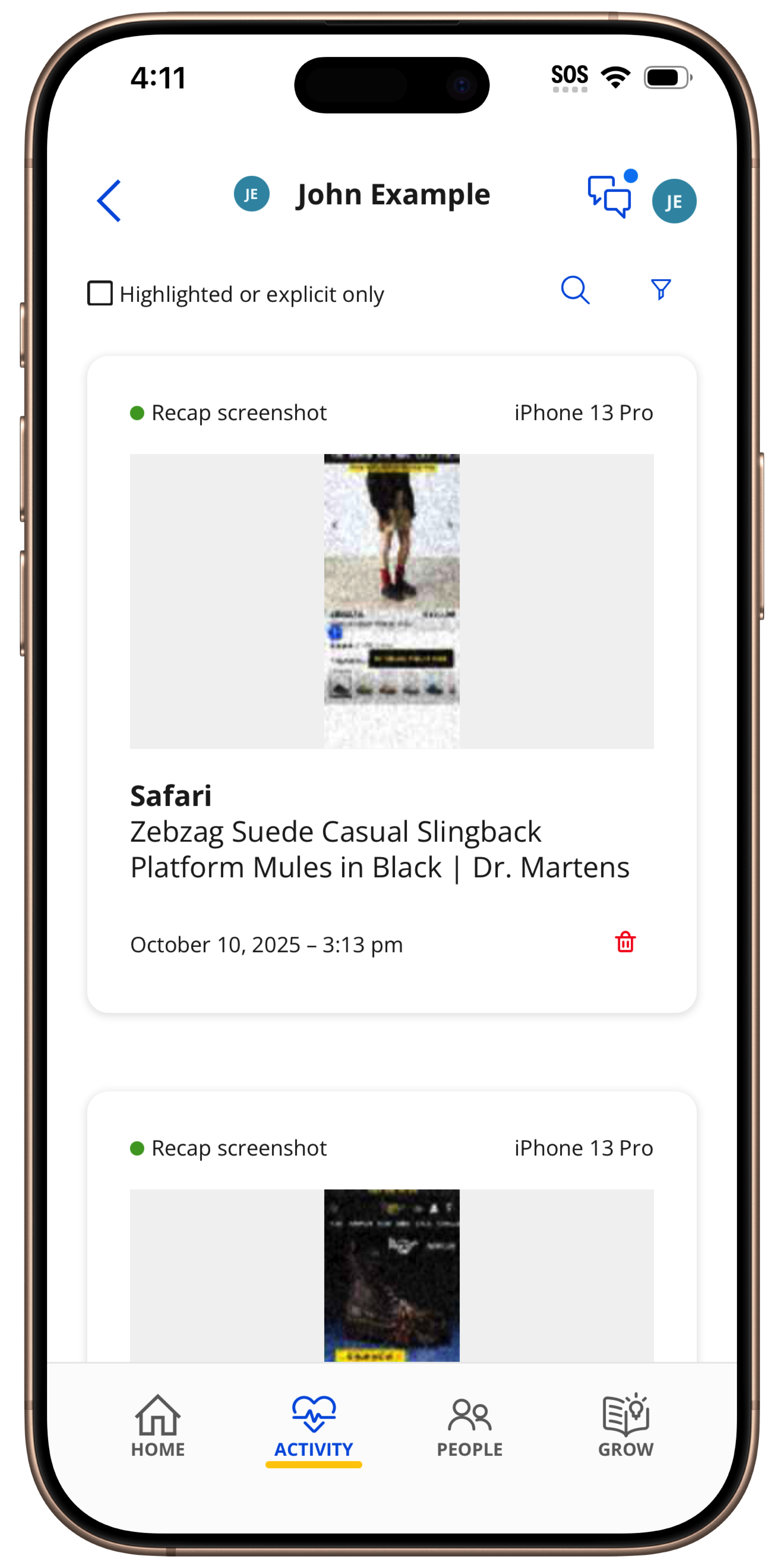 What are Recap, Highlighted Activity, & Explicit Screenshots ...
