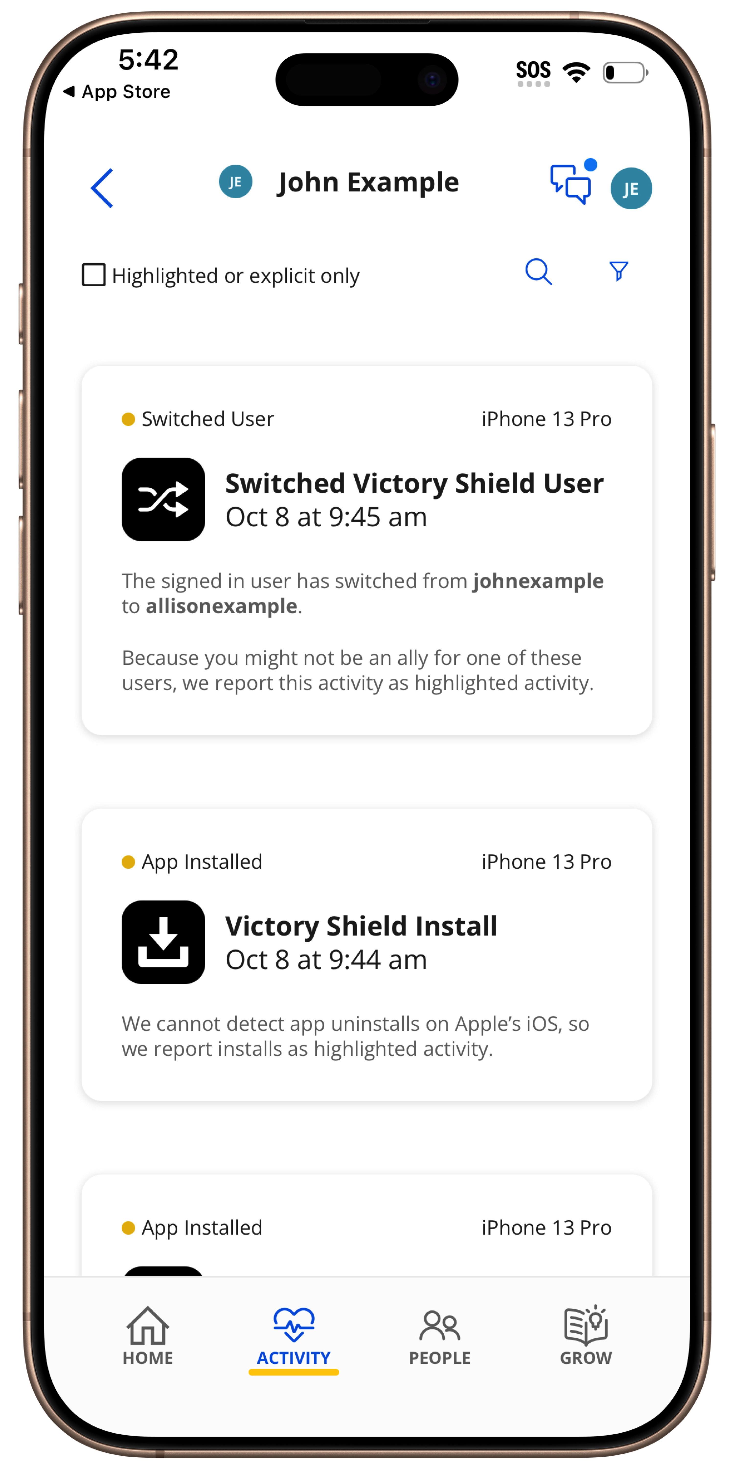 What is a Switched Victory Shield™ User Activity Event? – Covenant Eyes ...